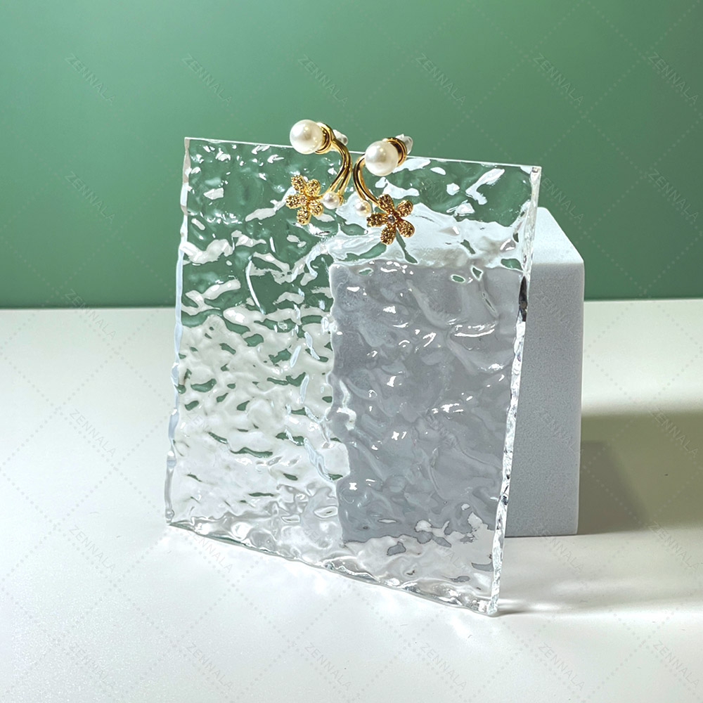 Acrylic Display prop แท่นวางสินค้าอะคริลิค แผ่นอะคริลิคใส ลายคลื่นน้ำ ...